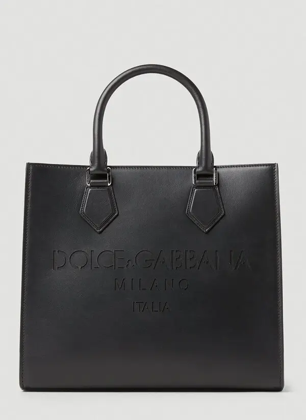 Dolce & Gabbana Leather Tote Bag - Black