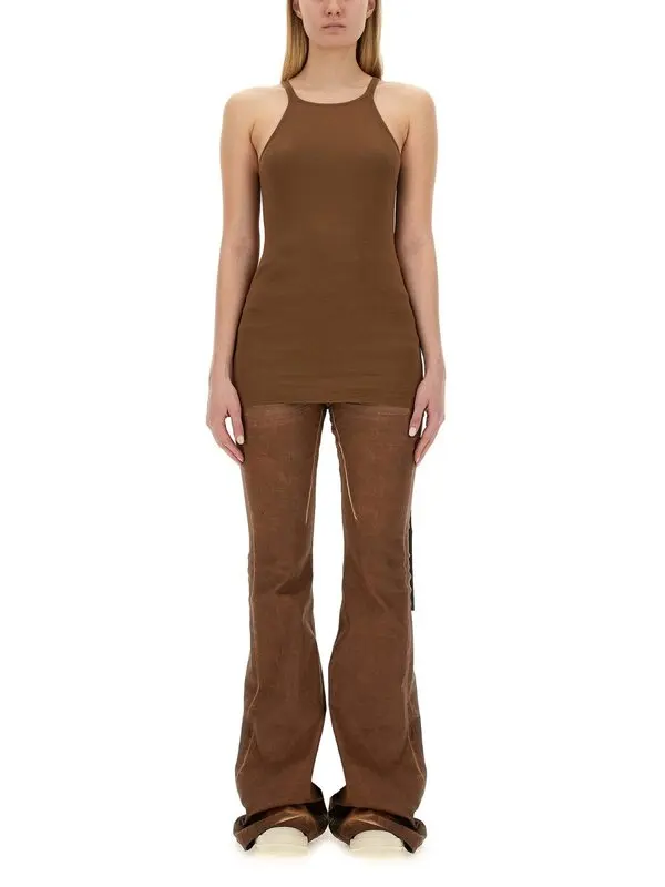 Rick Owens Racer Back T-shirt - Brown