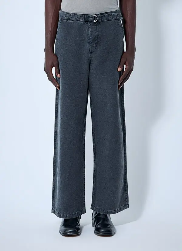Our Legacy Straight-leg Belted Jeans - Black