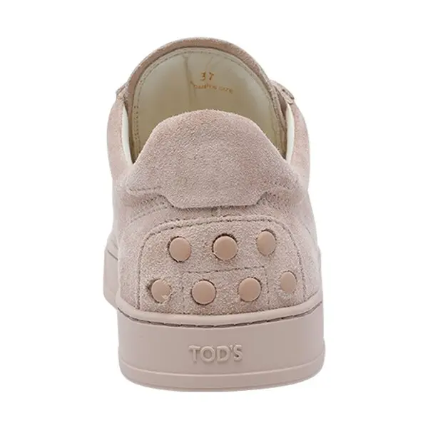 TOD'S Suede Leather Lace-up Sneakers - Cream