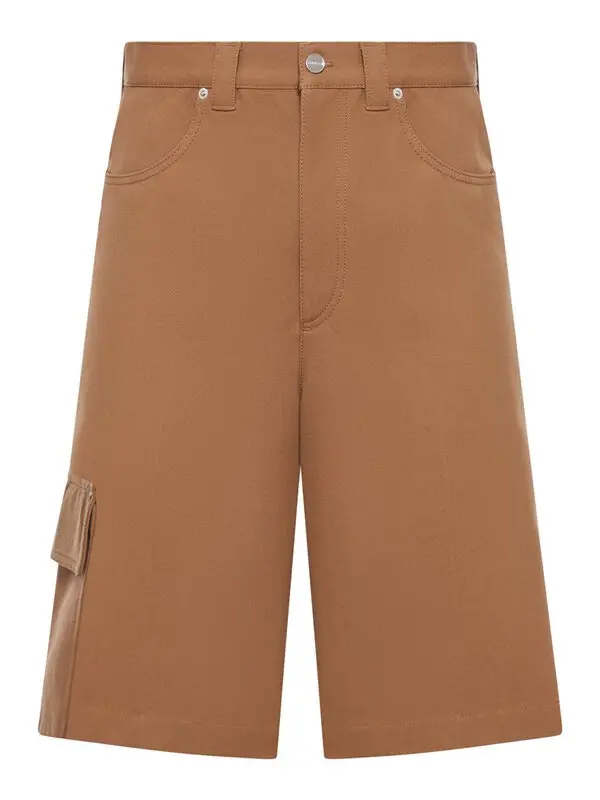 Gucci Cotton Canvas Cargo Bermuda Shorts - Brown