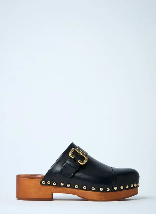 Chloé Jeanette Wedge Clog - Black