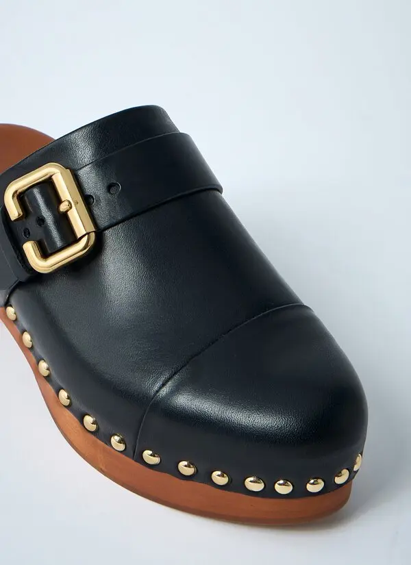 Chloé Jeanette Wedge Clog - Black