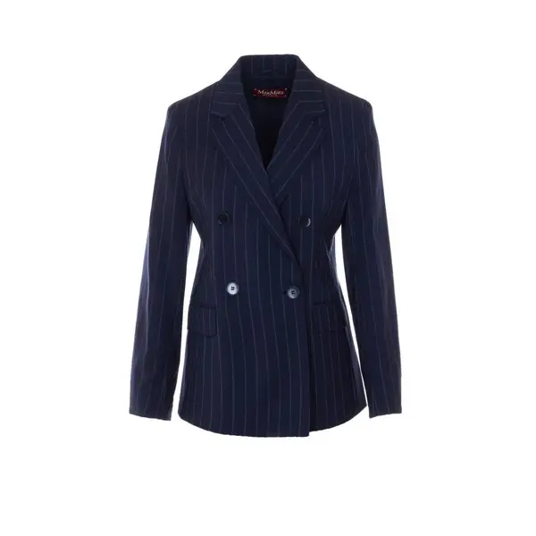 Max Mara Striped Double-breasted Blazer