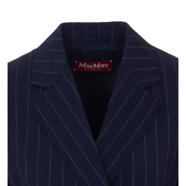 Max Mara Striped Double-breasted Blazer