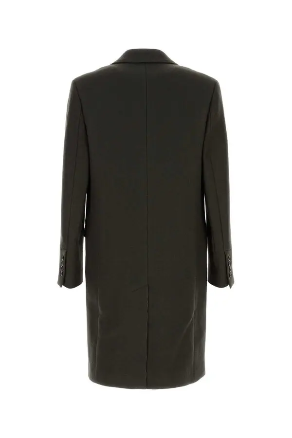 AMI Paris Charcoal Wool Coat - Gray