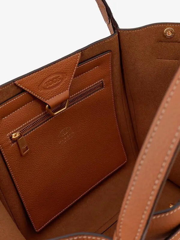 TOD'S Hammered Leather Shopping Bag - Multicolor