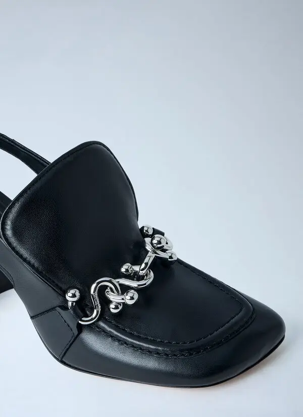 Sportmax Square-toe Heeled Mules With Silver-tone Hardware