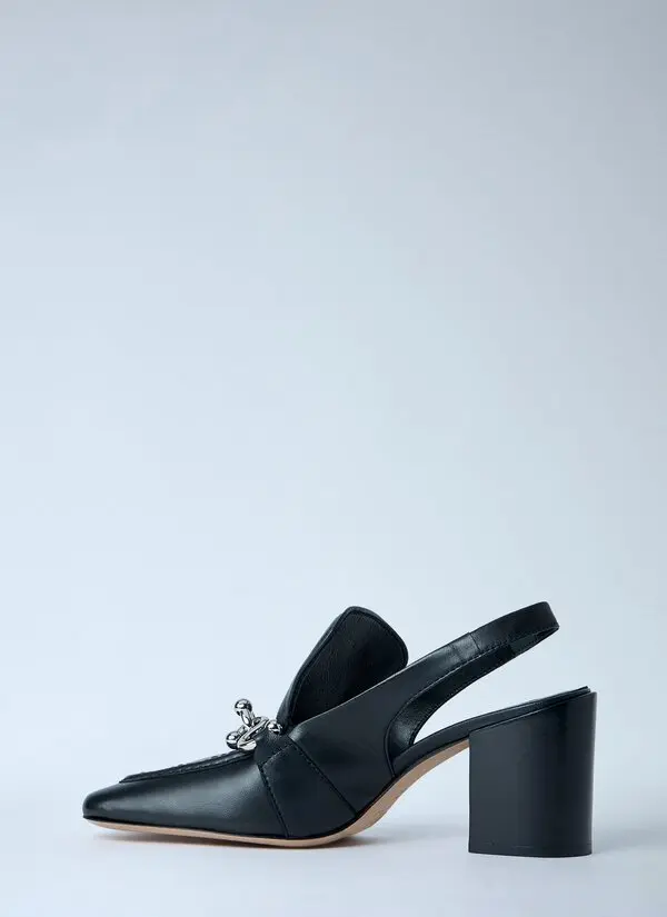 Sportmax Square-toe Heeled Mules With Silver-tone Hardware
