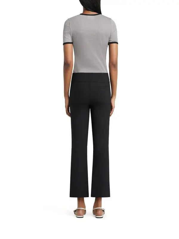 COURREGES Houndstooth Contrast T-shirt - Black