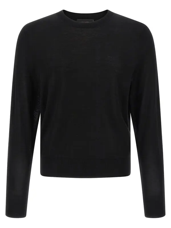 Dsquared2 Wool Sweater With Embroidered Logo - Black