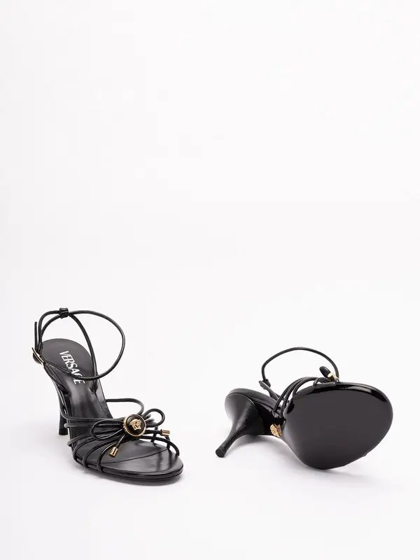 Versace Embellished Strappy High Heel Sandals - Multicolor
