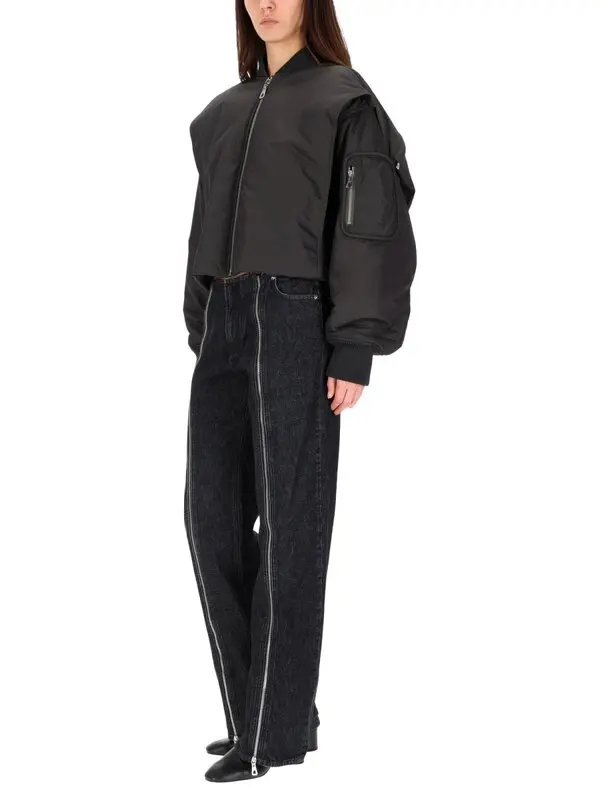 JEAN PAUL GAULTIER Hooded Bomber Jacket - Gray