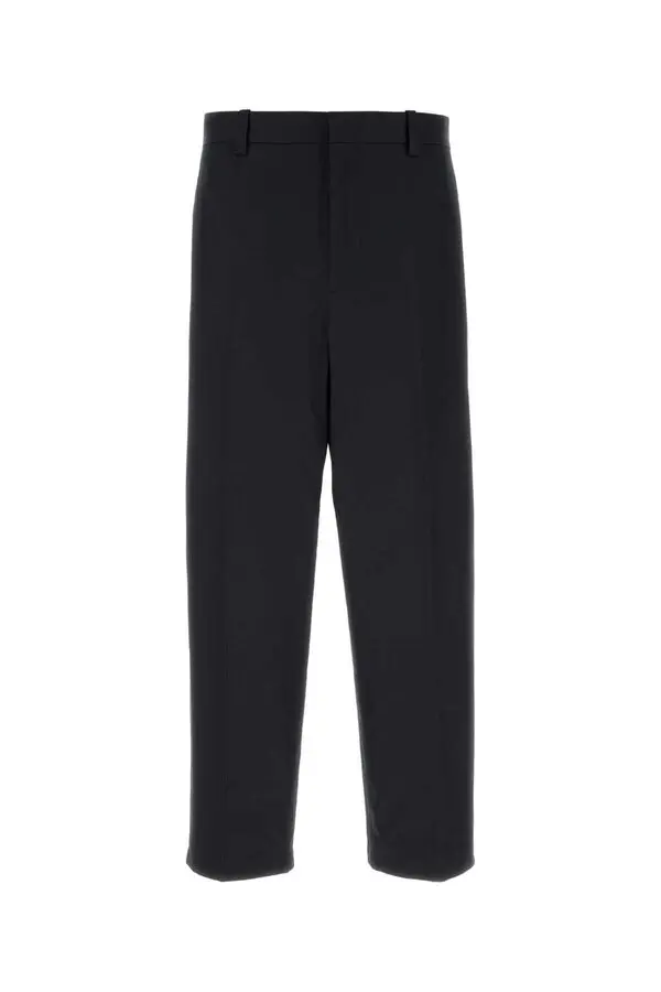 JIL SANDER Cotton Trousers - Blue