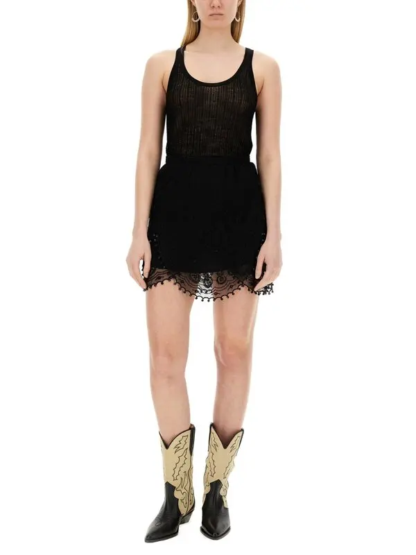 Isabel Marant Étoile Dorsia Ribbed Tank - Black