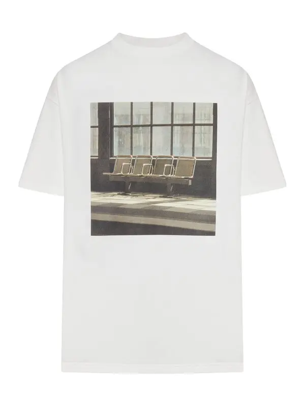 JIL SANDER Cotton T-shirt With Photographic And Text Print - White
