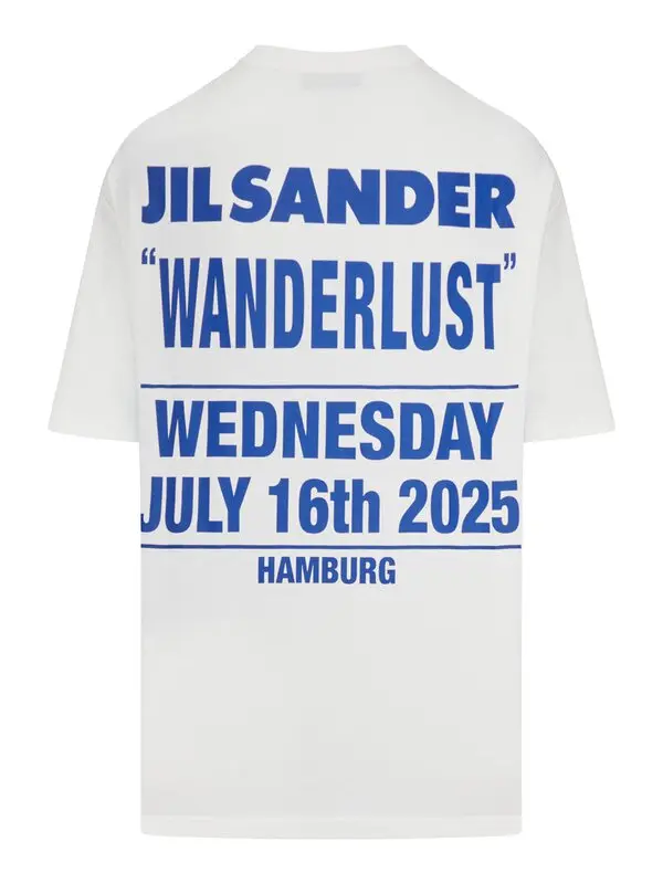 JIL SANDER Cotton T-shirt With Photographic And Text Print