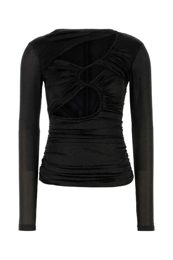 Isabel Marant Étoile Stretch Silk Blend Rose Top - Black
