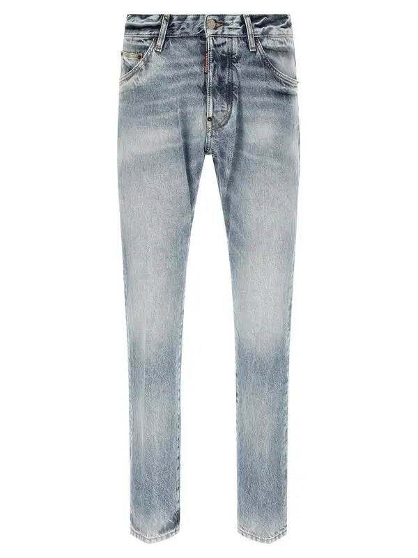 Dsquared2 Teddy Jeans In Stonewashed Denim - Blue