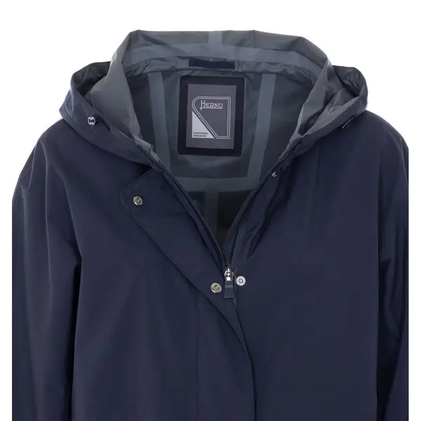 Herno Hooded Long Sleeve Jacket - Blue