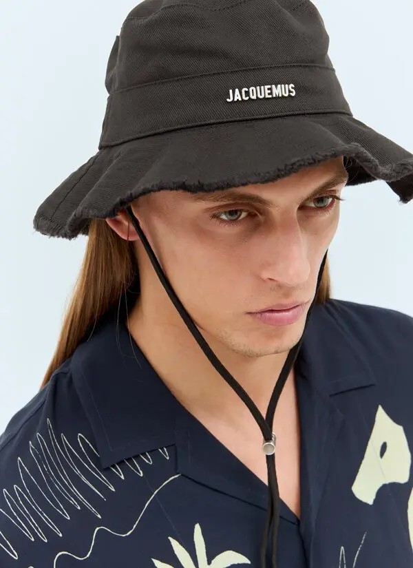 Jacquemus Le Bob Artichaut Cotton Twill Bucket Hat - Black