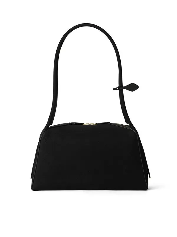 Alaïa Le Bouledogue Nubuck Shoulder Bag - Black