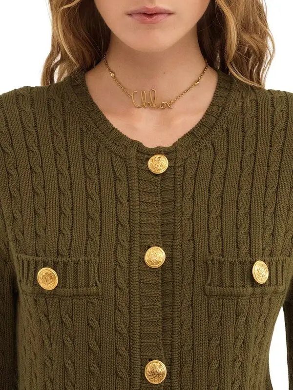 Chloé Iconic Necklace In Vintage Gold Brass - Multicolor