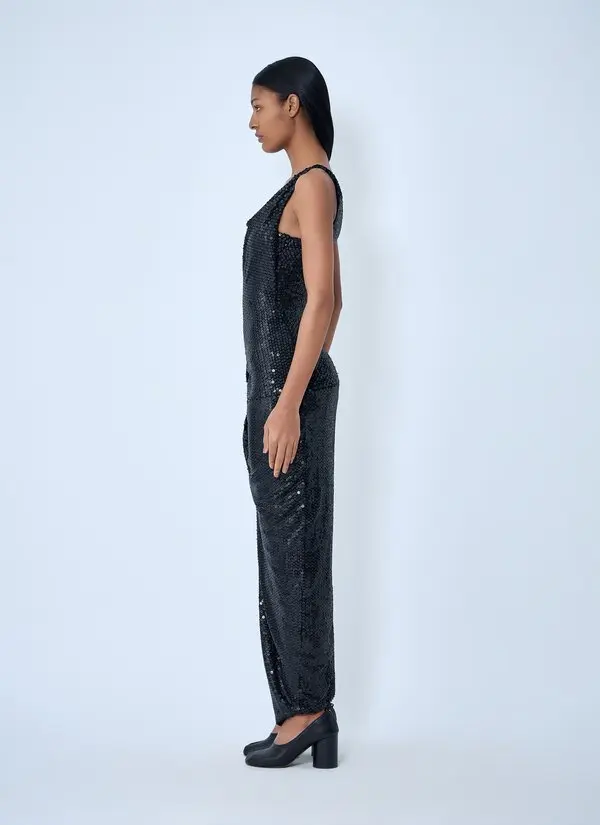 VIVIENNE WESTWOOD Sequined Cowl Neck Gown