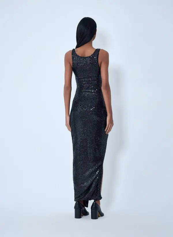 VIVIENNE WESTWOOD Sequined Cowl Neck Gown