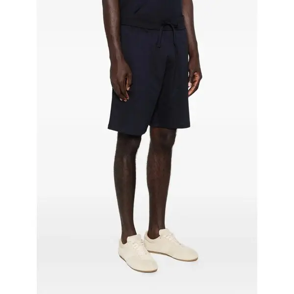BOSS Navy Cotton Track Shorts With Logo Detail