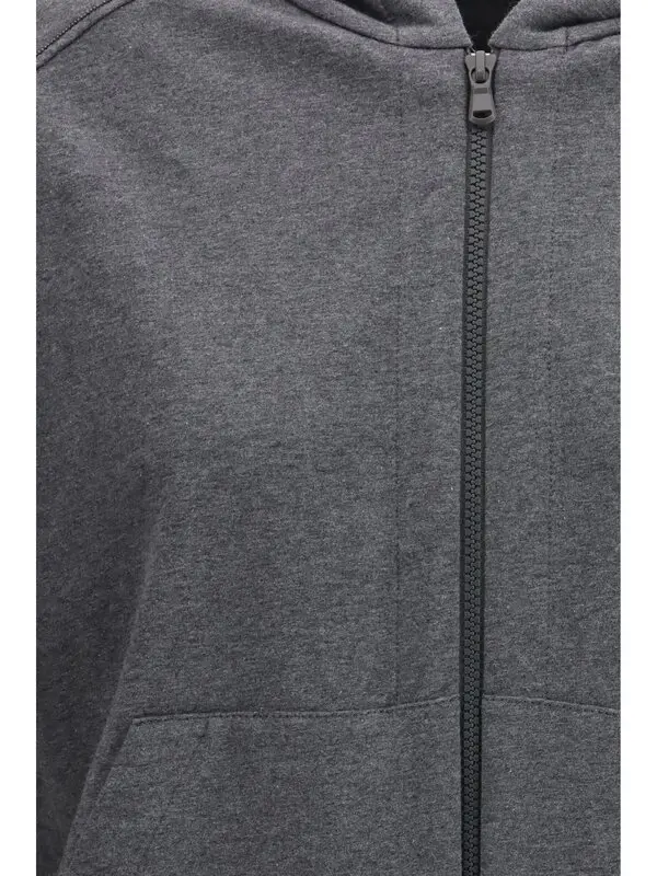 Brunello Cucinelli Cotton Hoodie With Double-slider Zip - Gray