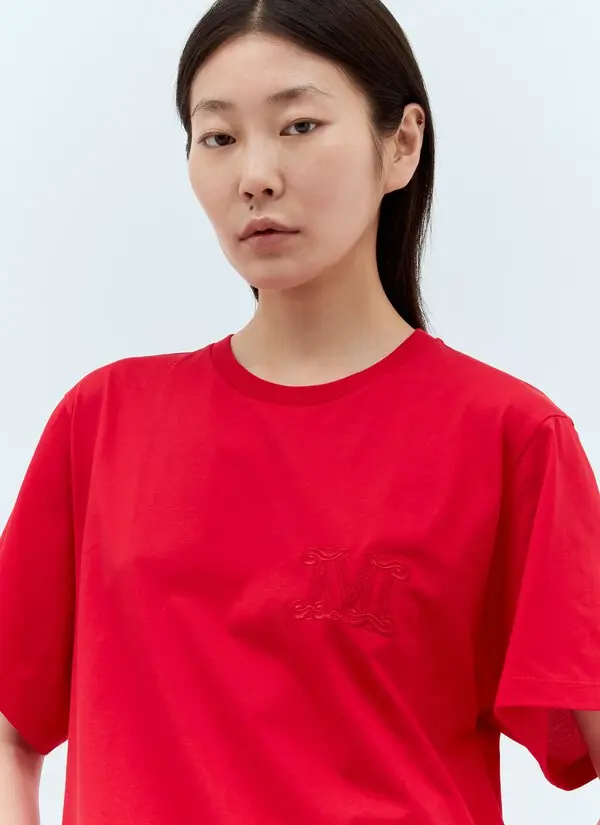Max Mara Logo Embroidery Cotton T-shirt