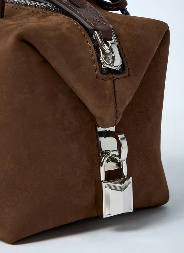 Max Mara Suede Small Holdall Shoulder Bag