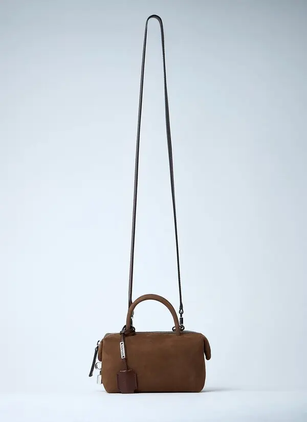 Max Mara Suede Small Holdall Shoulder Bag
