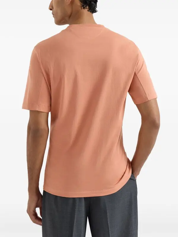 Brunello Cucinelli Logo Cotton T-shirt - Multicolor