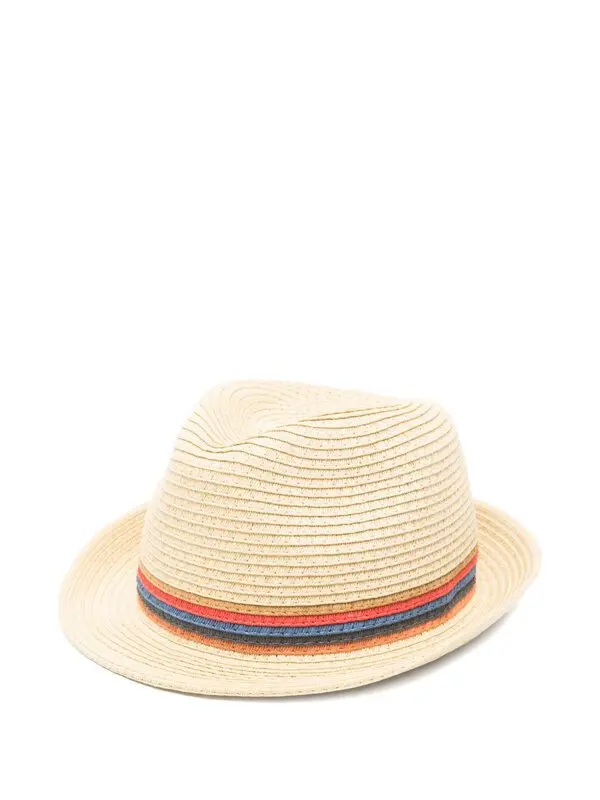 Paul Smith Straw Hat With Striped Detail - Multicolor