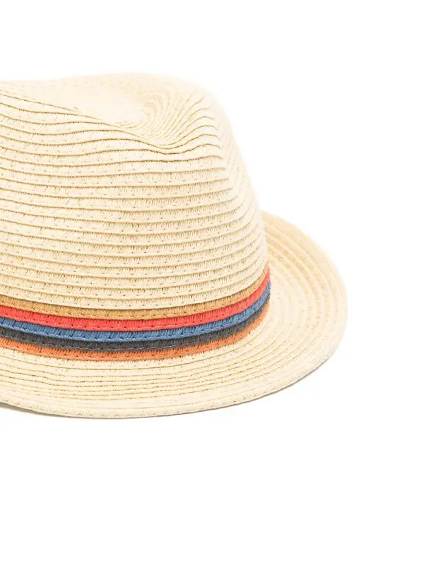 Paul Smith Straw Hat With Striped Detail - Multicolor