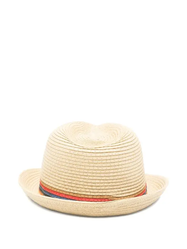 Paul Smith Straw Hat With Striped Detail - Multicolor