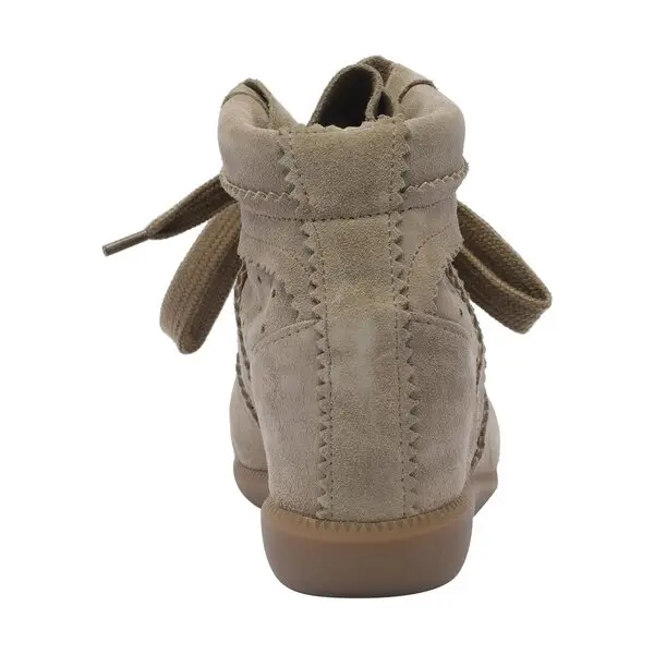 Isabel Marant Étoile Bobby Suede High-top Sneakers With Concealed Wedge - Cream