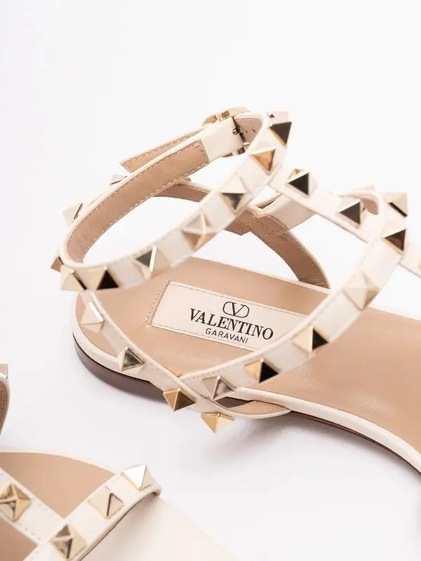 Valentino Garavani Rockstud Flat Sandals - Multicolor