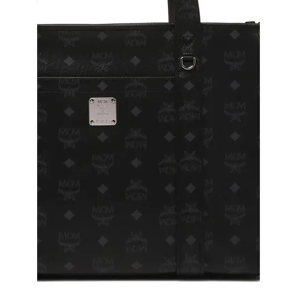 Mcm Visetos Monogram Canvas Tote Bag