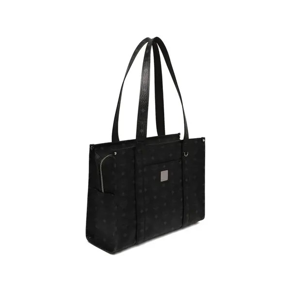 Mcm Visetos Monogram Canvas Tote Bag