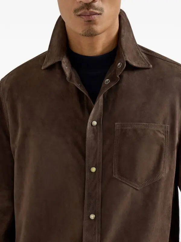 Brunello Cucinelli Leather Shirt