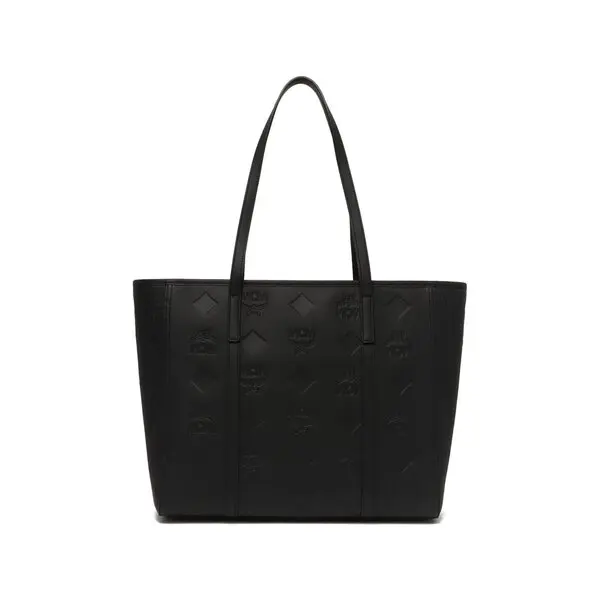 Mcm Maxi Monogram Embossed Tote Bag
