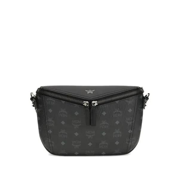 Mcm All-over Print Messenger Bag - Black