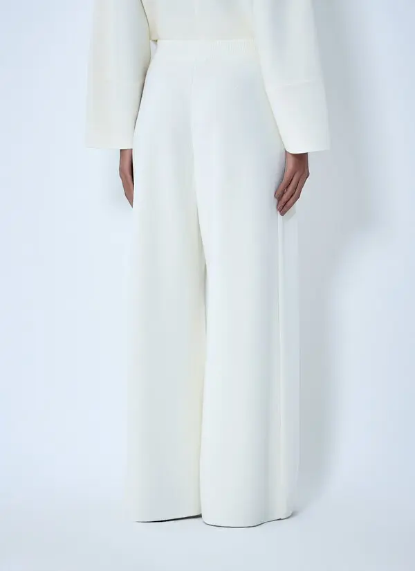 Max Mara Ribbed Knit Wide-leg Pants