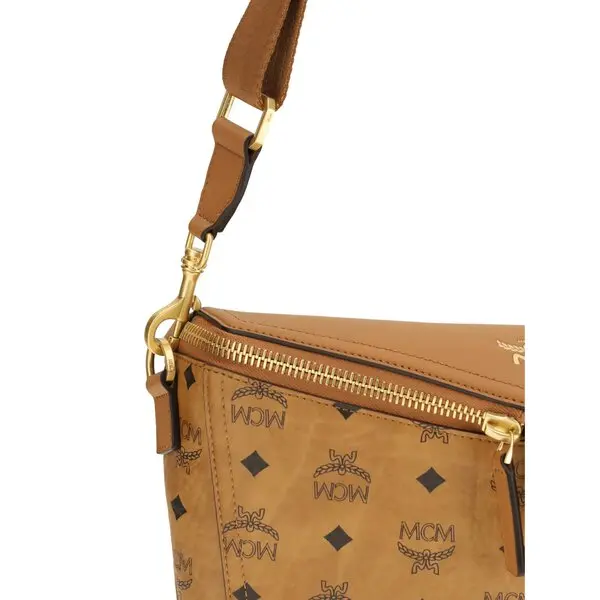 Mcm All-over Logo Print Messenger Bag