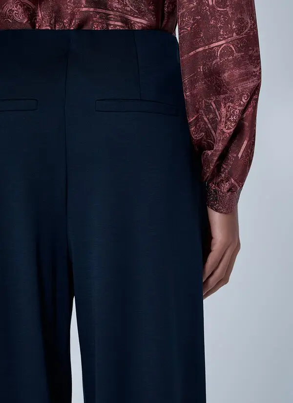 Max Mara Wide-leg Wool Trousers - Blue