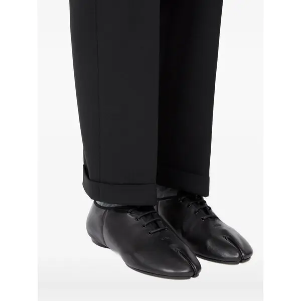MAISON MARGIELA Split Toe Leather Lace-up Flats