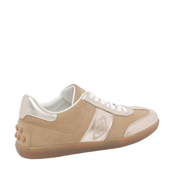 TOD'S Suede And Calf Leather Tab Sneakers - Brown